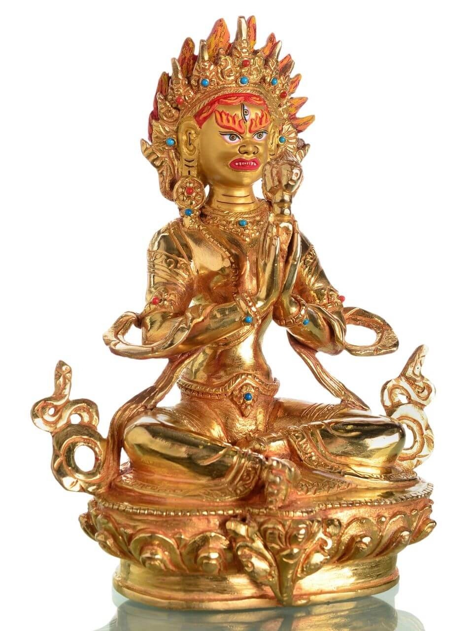 Angry Tara 22 cm feuervergoldet Buddha Statue