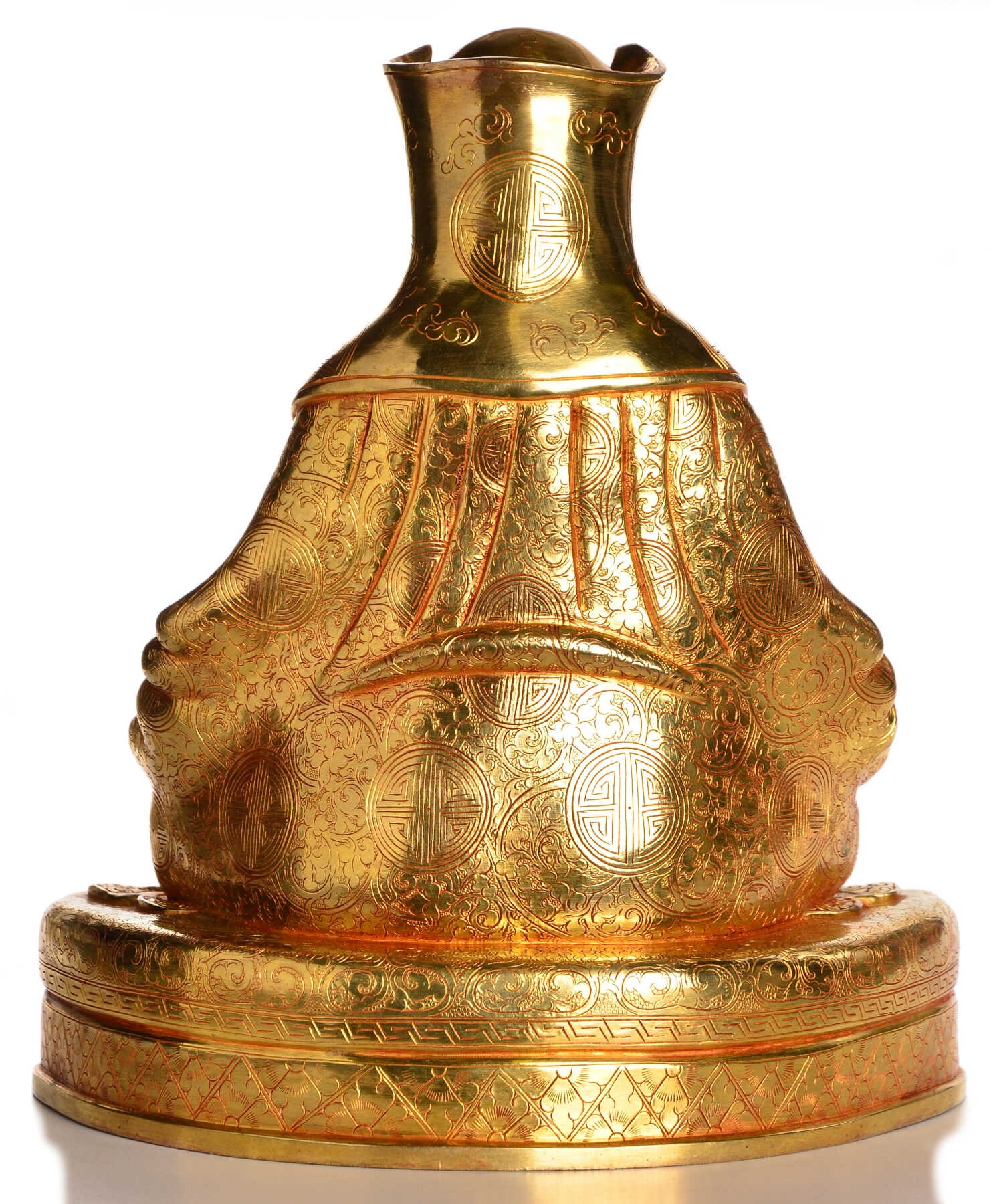 Marpa Buddha Replika Statue vollfeuervergoldet 22 cm Nepal kaufen