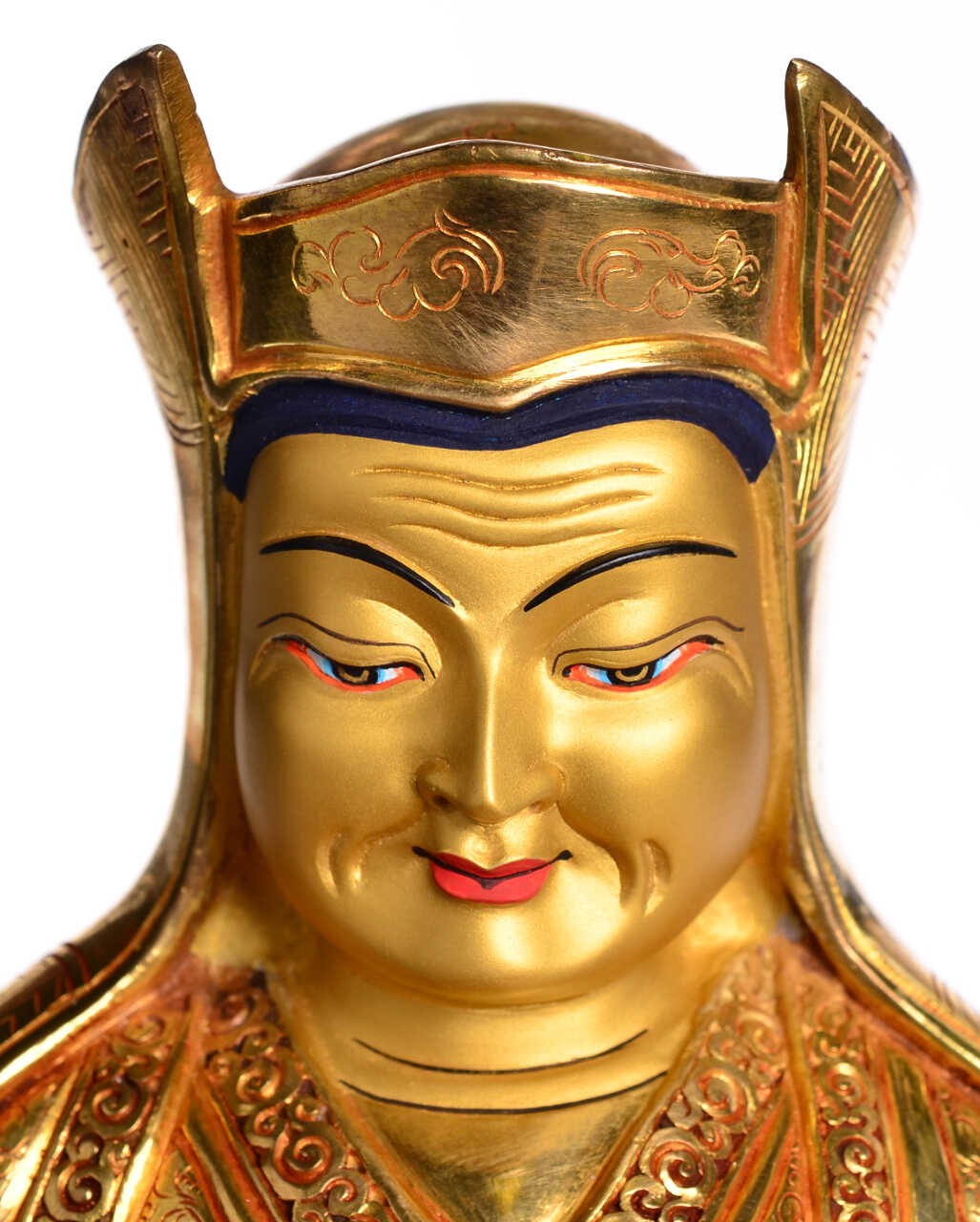 Marpa Buddha Replika Statue vollfeuervergoldet 22 cm Nepal kaufen