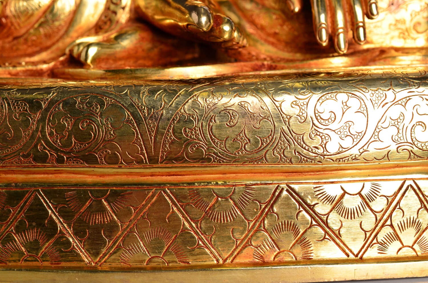 Marpa Buddha Replika Statue vollfeuervergoldet 25 cm Nepal kaufen