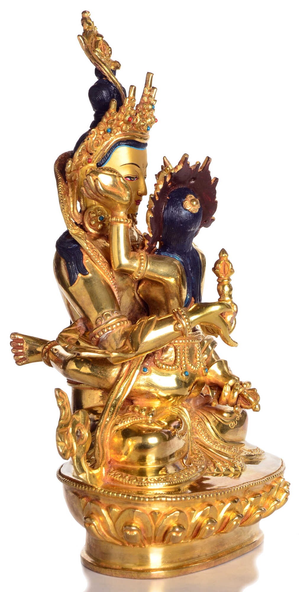 Vajrasattva Vajragarvi Shakti Statue feuervergoldet 24 cm Nepal kaufen