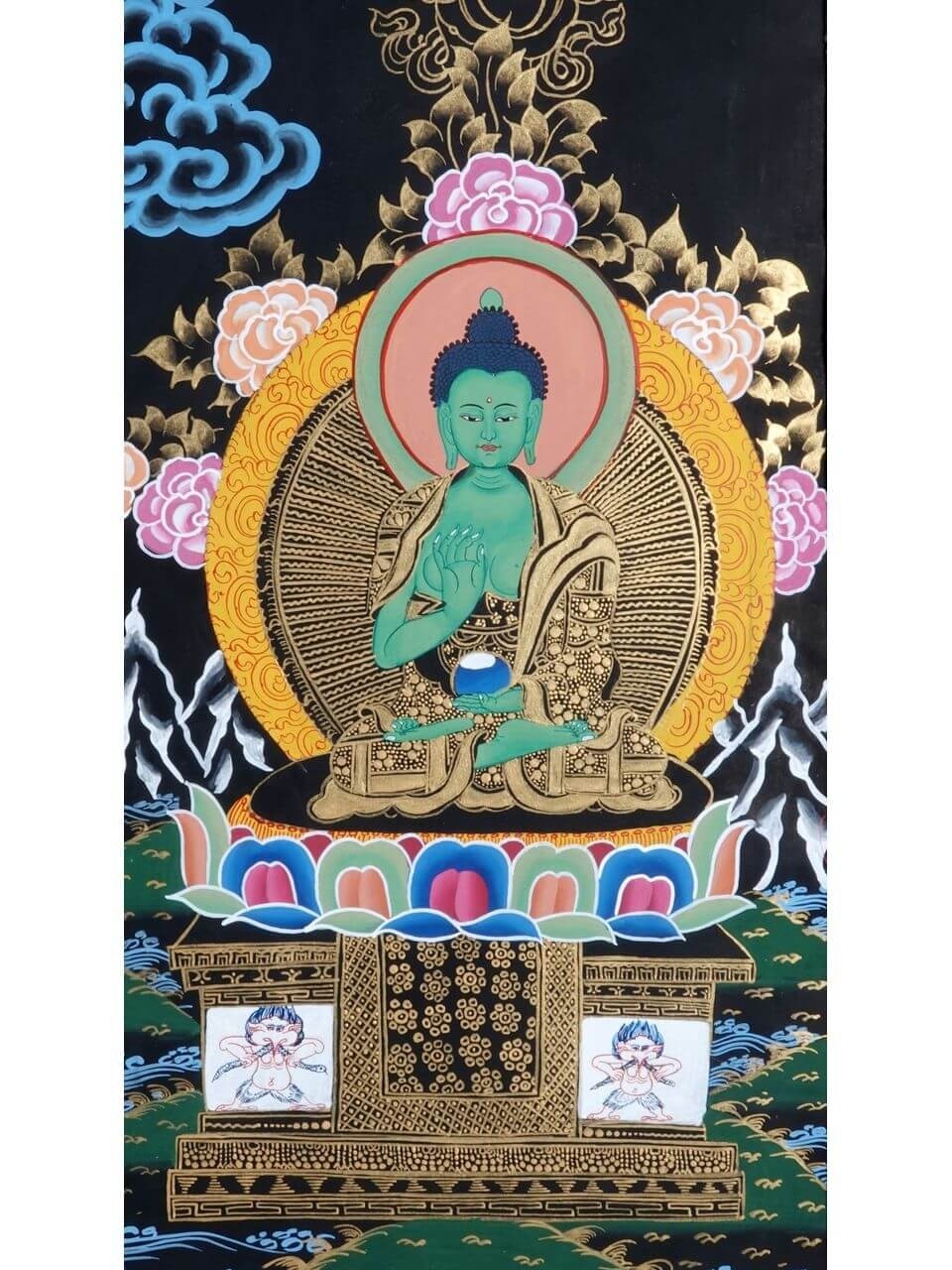 Thangka Pancha Buddha 116 x 153 cm