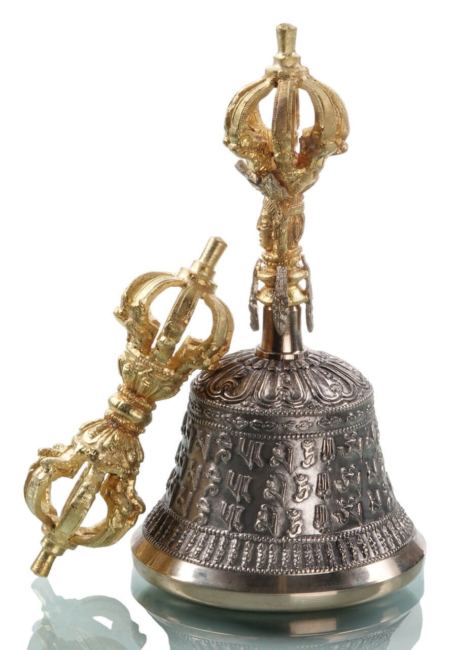Nyingma Ghanta-Set - Glocke mit Dorje 18 cm