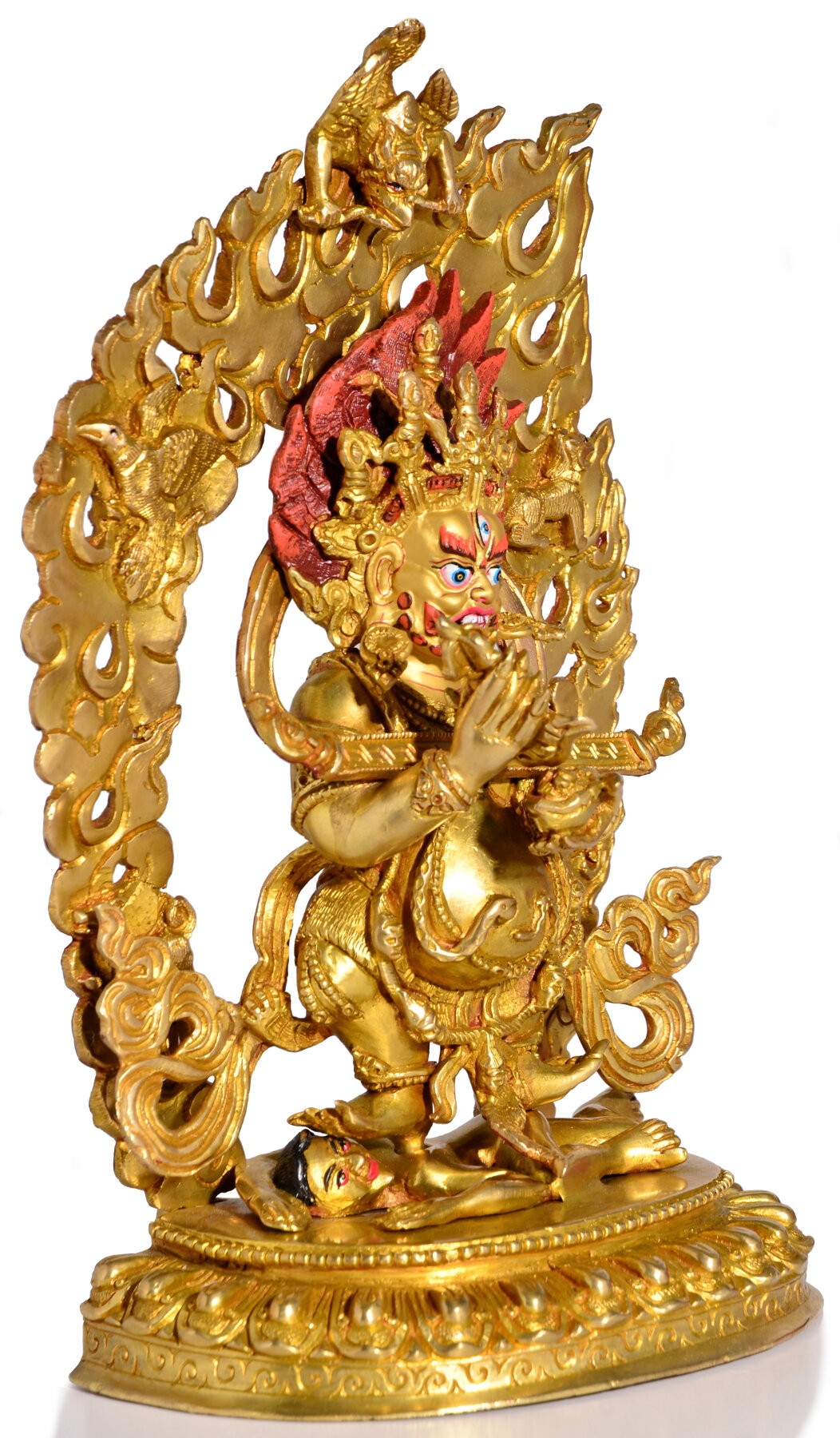 Mahakala 26 cm vollfeuervergoldet Replica