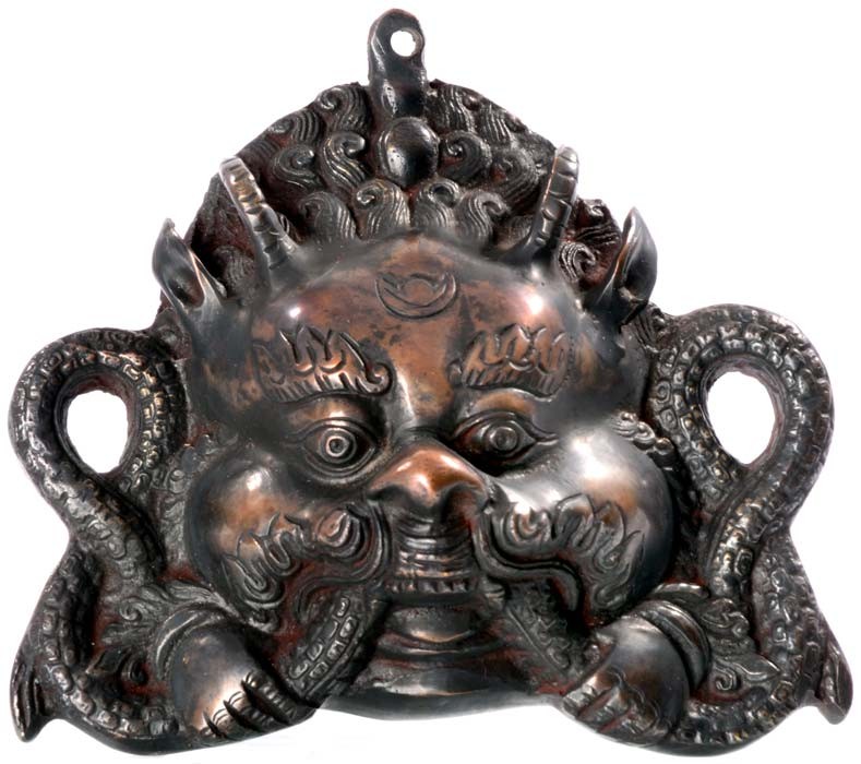 Chhepu Maske 18 cm Messing