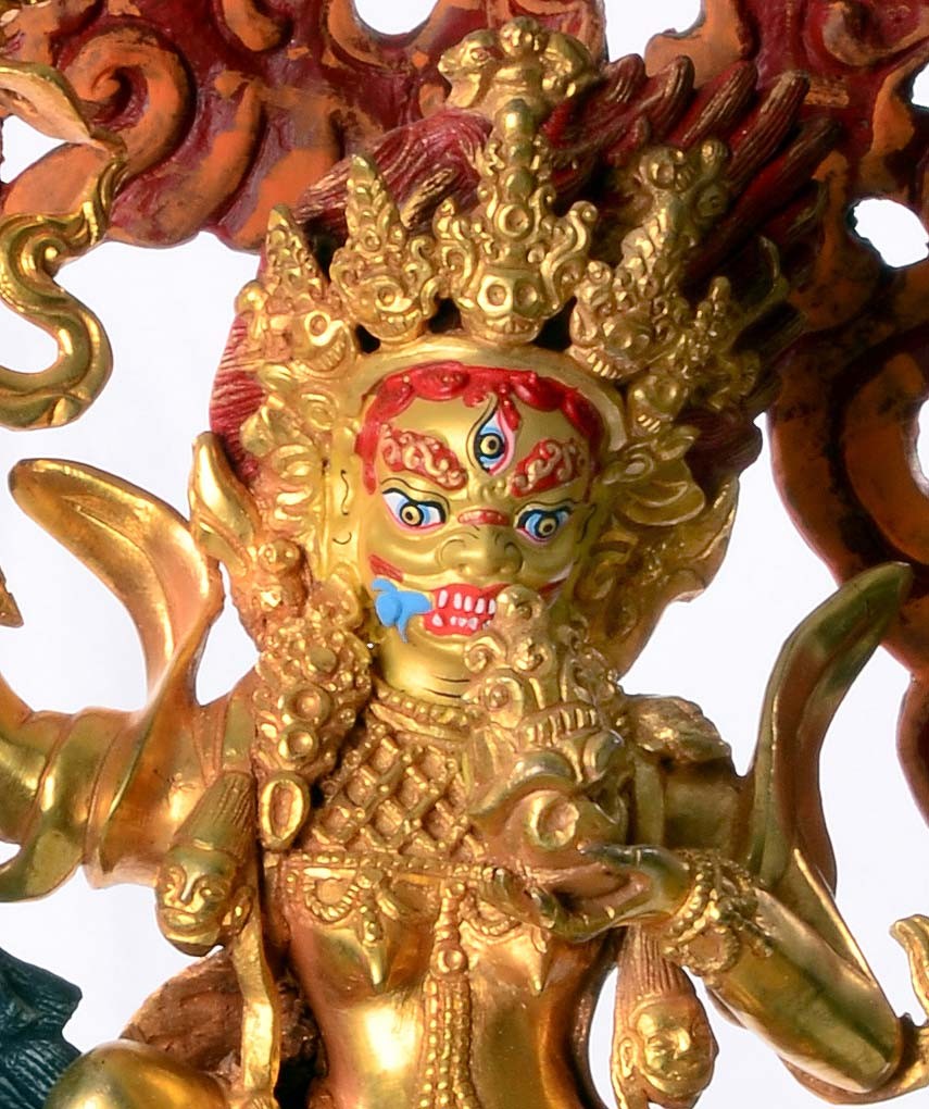 Palden Lhamo - Devi Lhamo 42 cm feuervergoldet