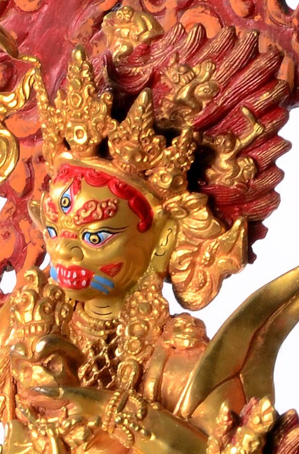 Palden Lhamo - Devi Lhamo 42 cm feuervergoldet