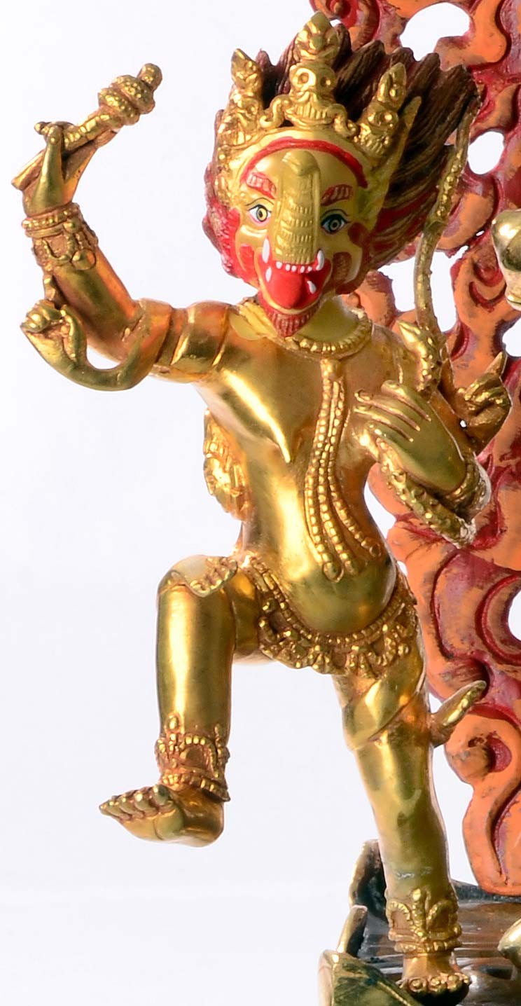 Palden Lhamo - Devi Lhamo 42 cm feuervergoldet