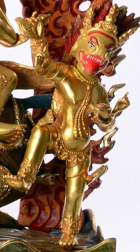 Palden Lhamo - Devi Lhamo 42 cm feuervergoldet