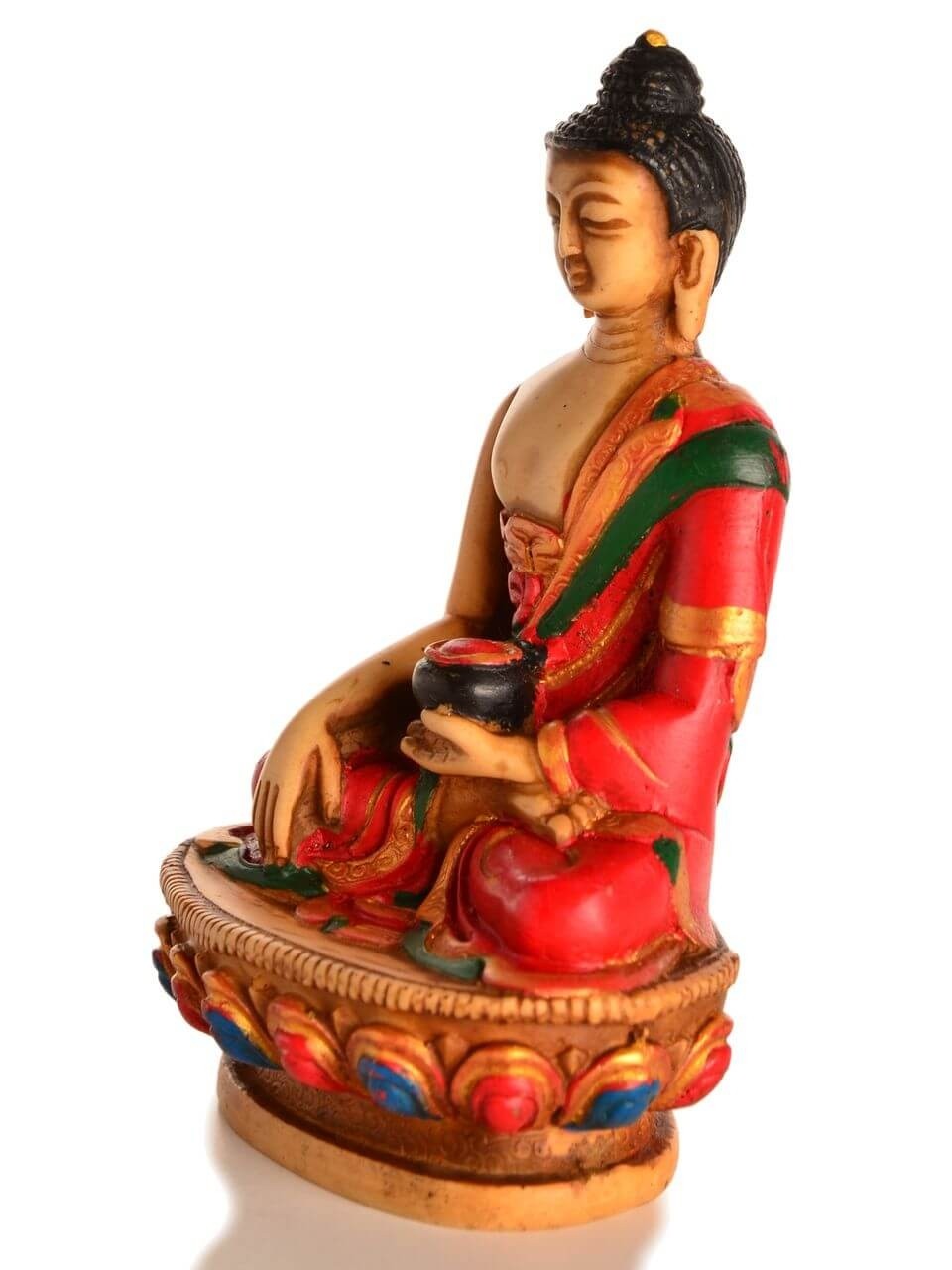 Akshobhya / Shakyamuni 11,5 cm Buddha Statue Resin bemalt 2