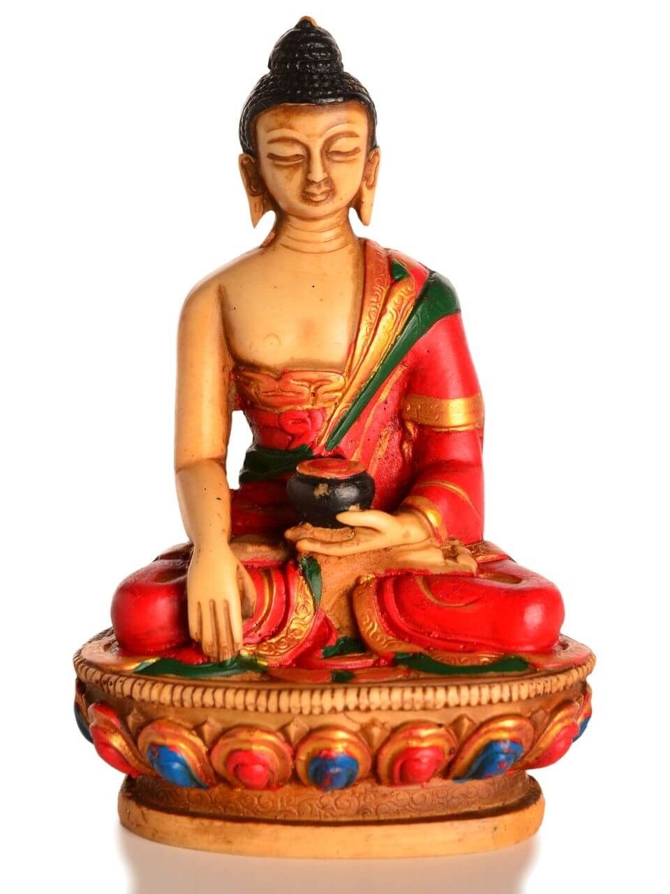Akshobhya / Shakyamuni 11,5 cm Buddha Statue Resin bemalt 2
