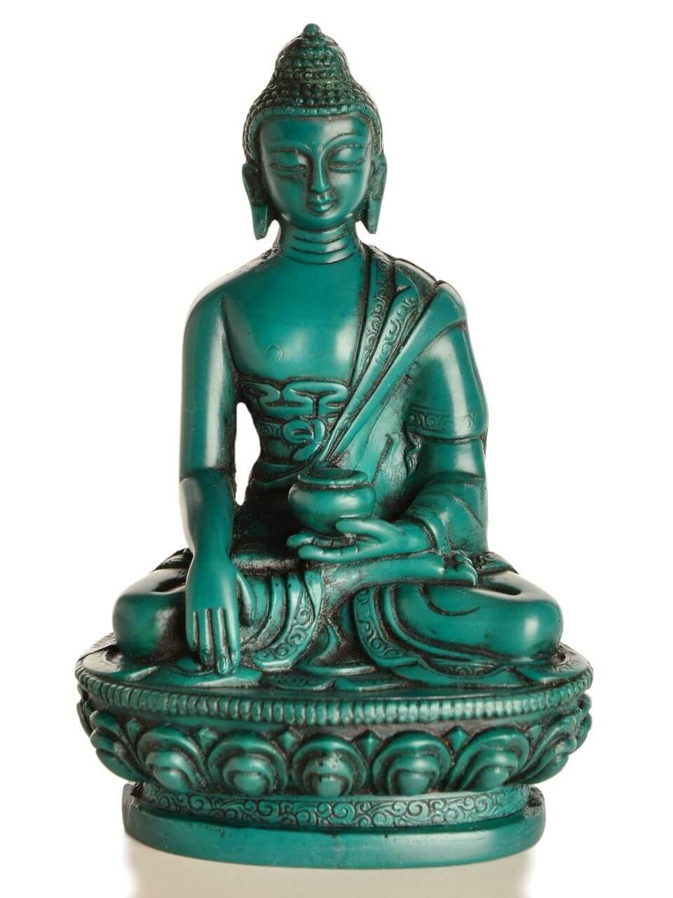 Akshobhya 11 cm Buddha Statue Resin türkis