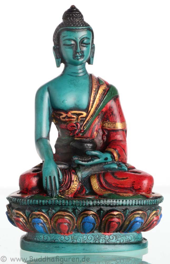 Akshobhya / Shakyamuni 11,5 cm Buddha Statue Resin bemalt