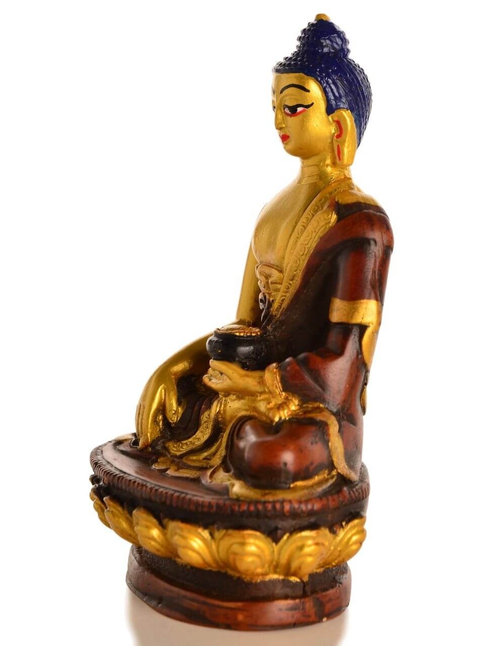 Akshobhya / Shakyamuni 11,5 cm Buddha Statue Resin golden