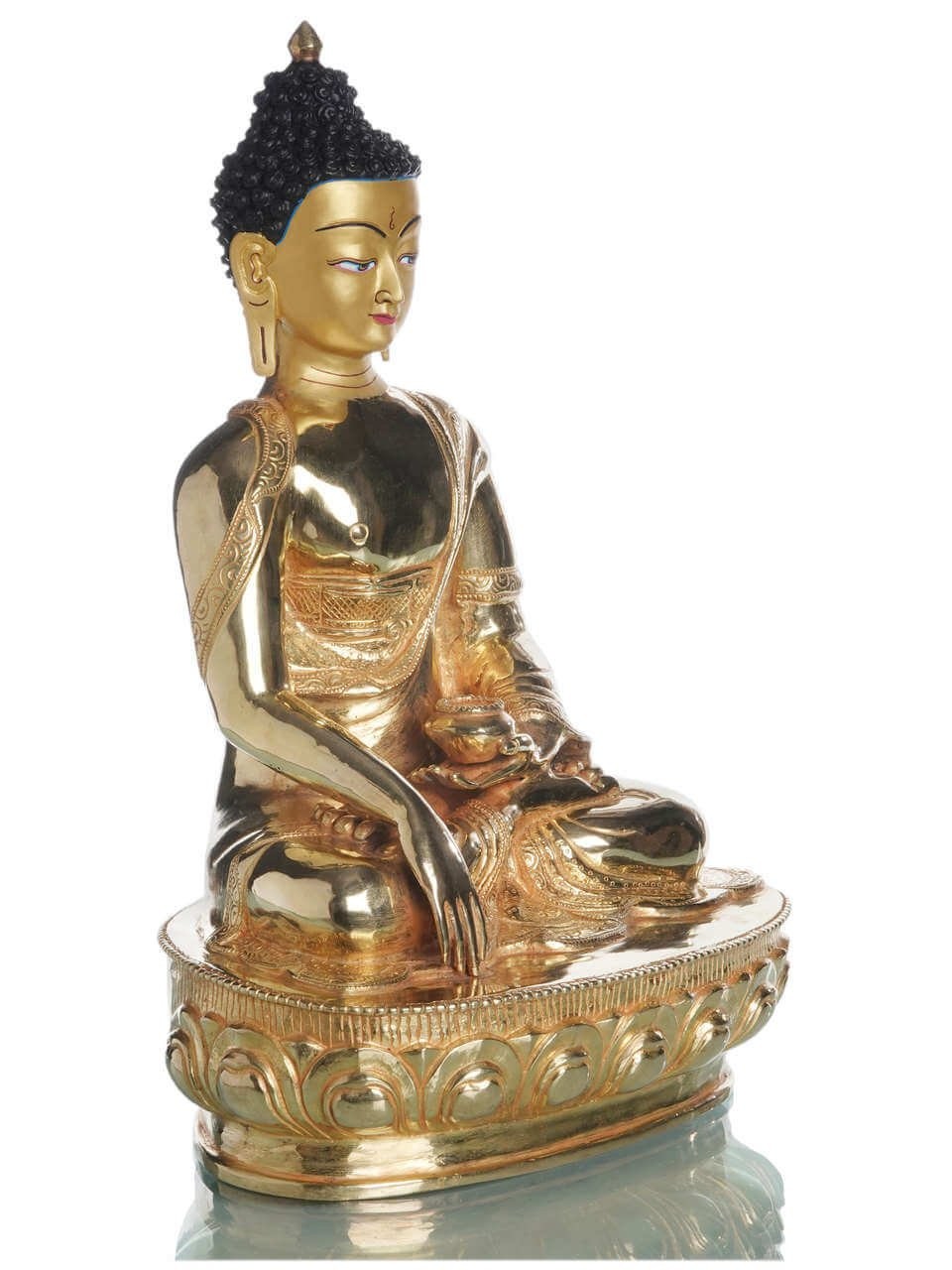 Shakyamuni - Akshobhya Statue vollfeuervergoldet 33,5 cm