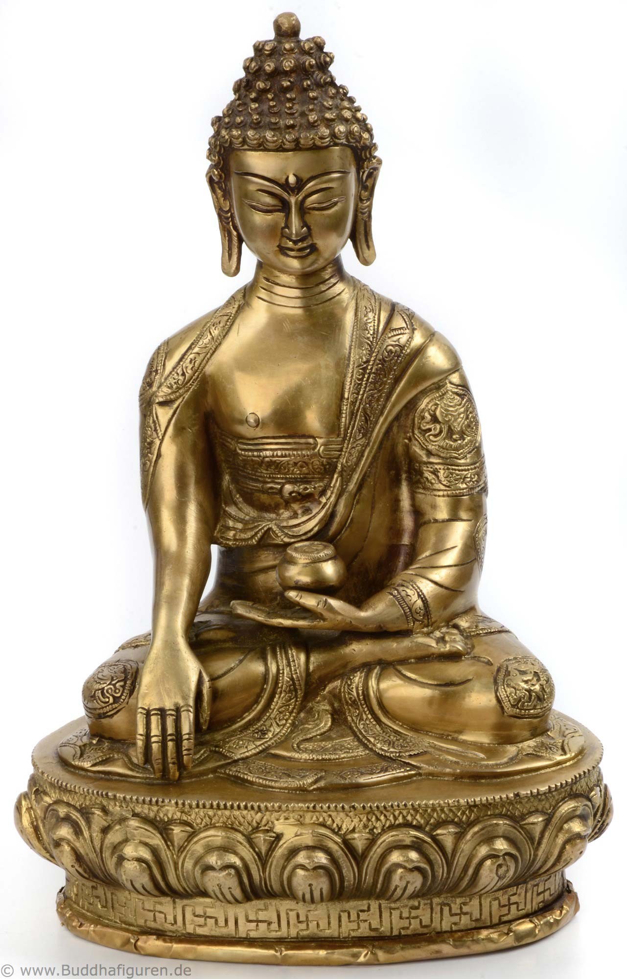 Akshobhya 32 cm Messing Buddha-Statue ziseliert