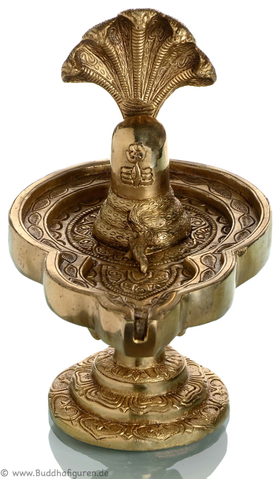 Shiva lingam 23,5 cm high Messing