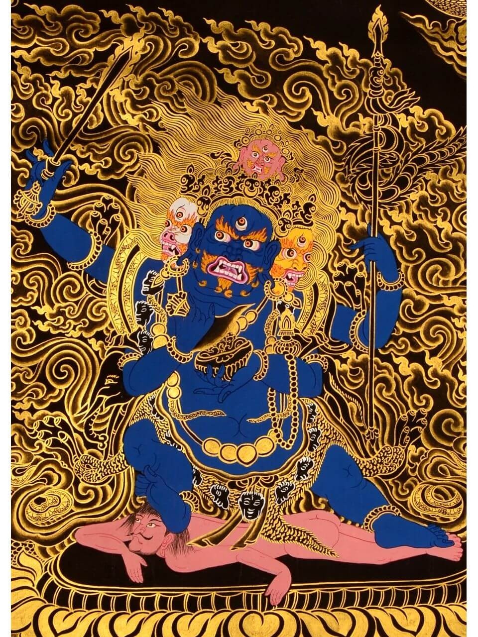 Thangka - Mahakala golden