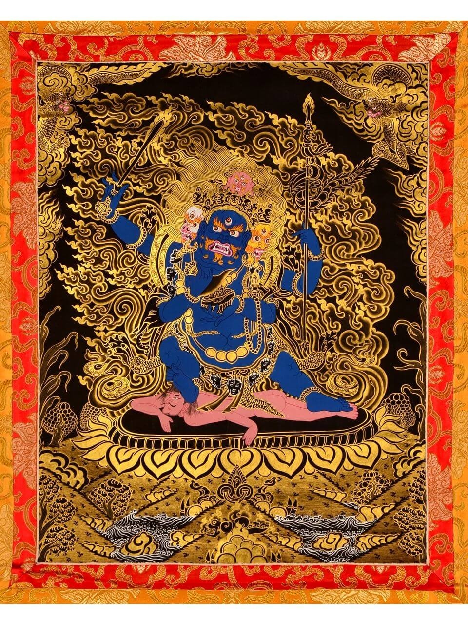 Thangka - Mahakala golden