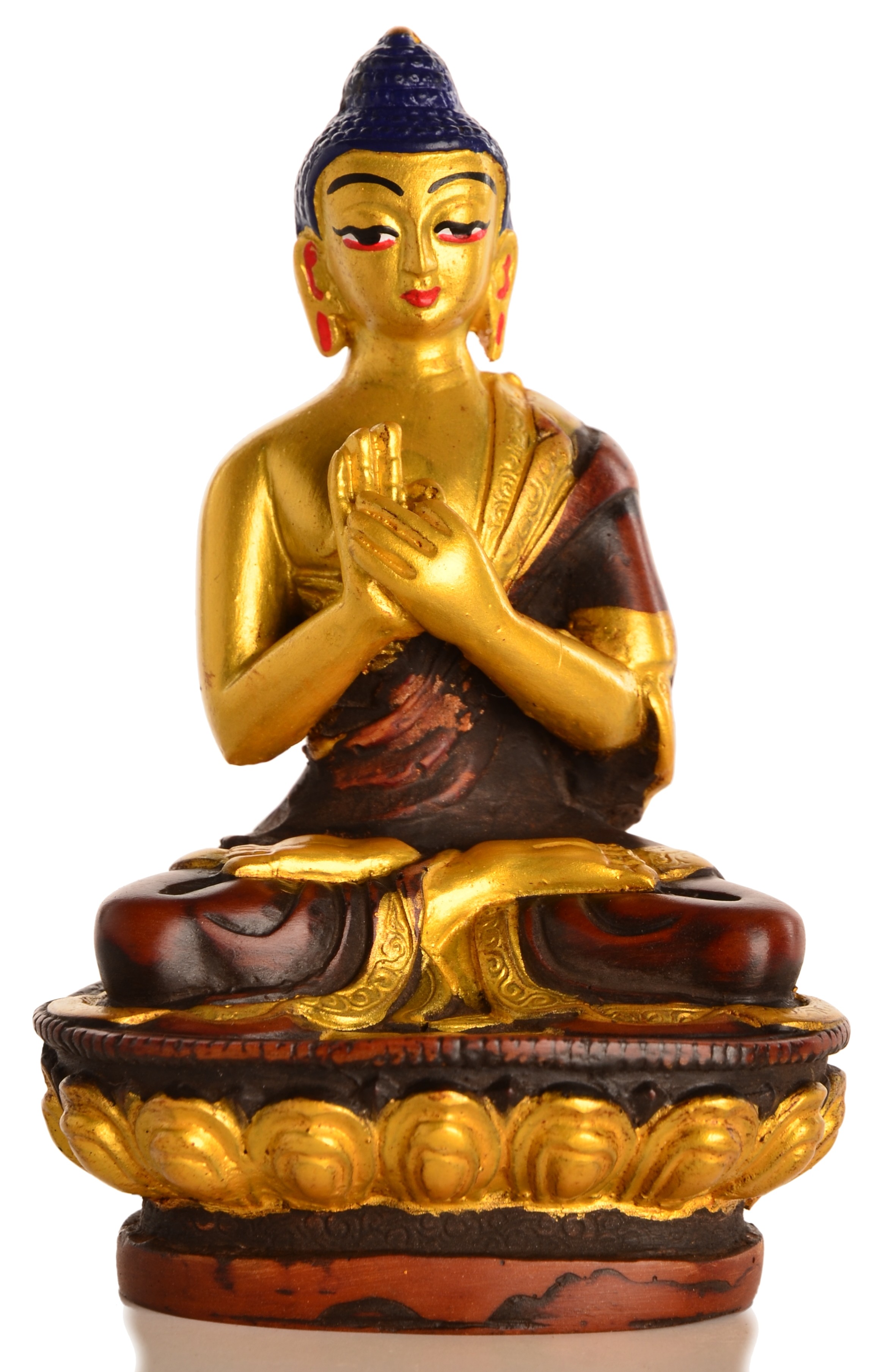 Buddhafigur Vairocana 11,5 cm aus Resin handbemalt
