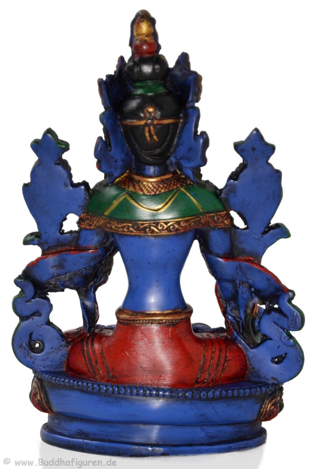 Weiße Tara Statue 20 cm Resin türkis bemalt